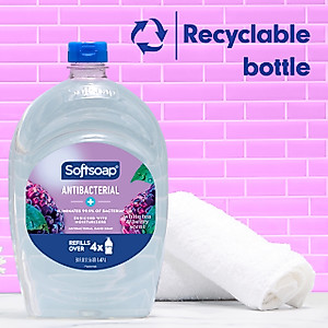 Softsoap - US05259A SOFTSOAP Antibacterial Liquid Hand Soap Refill, White Tea and Berry Fusion, 50 Ounce Bottle, Pack of 6
