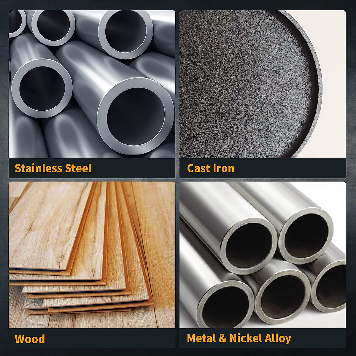 POWERTEC 1/16" Cobalt Drill Bits - 12 Pack - 1-3/4" Length - M35 HSS Jobber Length Twist Bits with 135° Tip for Drilling Wood, Metal, Stainless Steel, Nickel Alloy, Cast Iron & Plastic (QDB2013)