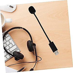 Milisten 2pcs USB Talkback Microphone Condenser Little Mic Gooseneck Condenser Microphone USB Microphone Condenser Microphones Microphone for Video Wired Computer Plug: USB Metal Notebook