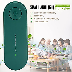 FYY Plug-in Negative Ion Air Purifier, Mini Portable Negative Ion Generator for Home, Bedrooms, Toilets, Living Room, Bathrooms, Closets, Pet Room Green