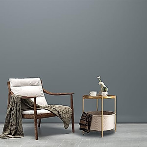 danpinera Round Side Table with Fabric Storage Basket, Metal Small Bedside Nightstand with Removable Tray Top for Living Room, Bedroom, Nursery, Laundry, Gold