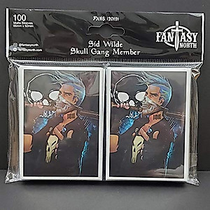 Fantasy North - Sid Wilde - Skull Gang Member - 100 Smooth Matte TCG Trading Card Sleeves - Fits Magic MTG Commander Pokemon and Other Card Games - Playing Card Sleeves
