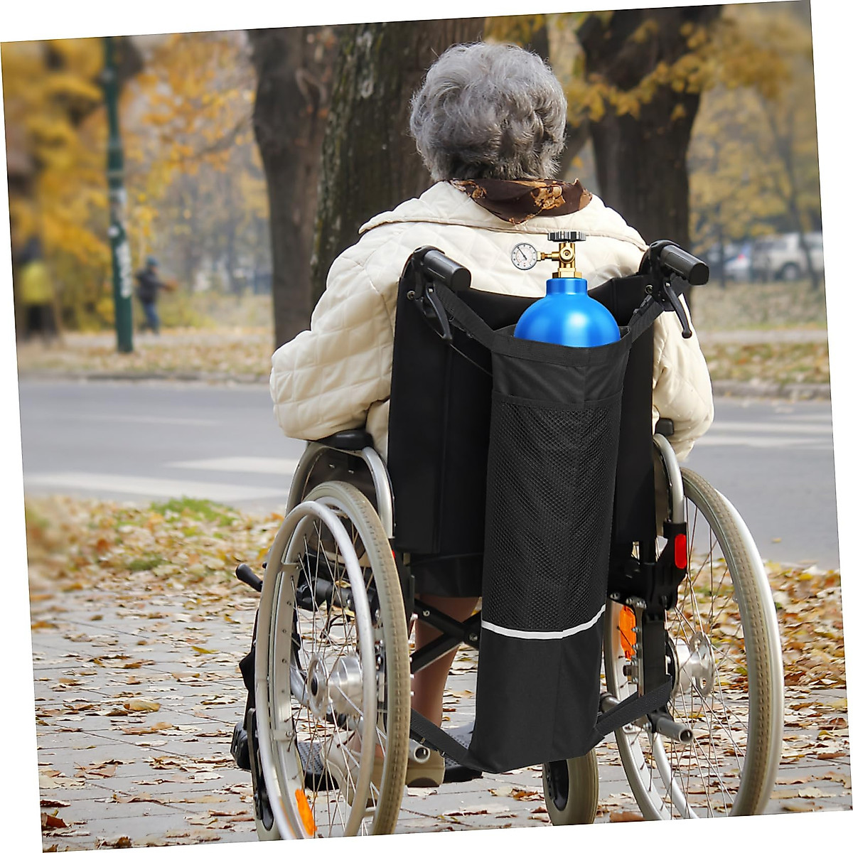 NOLITOY 3pcs shoulder bag medical oxygen backpack hanging bag buckle bag carrying bag oxygen tank oxygen cylinder holder sleeve medical wallet trolley bag wheelchair oxygen tank bag