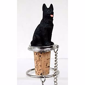 German Shepherd Bottle Stopper (Black)