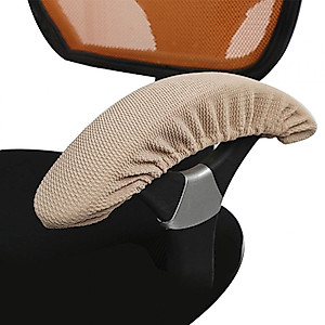 Offce Chair Armrest Slipcovers,Soft Chair Arm Pad Covers Stretch Over Armrests 12" to 20" Long. Stretch Computer/Office/Rotating Chair Armrest Slipcover, Set of 2