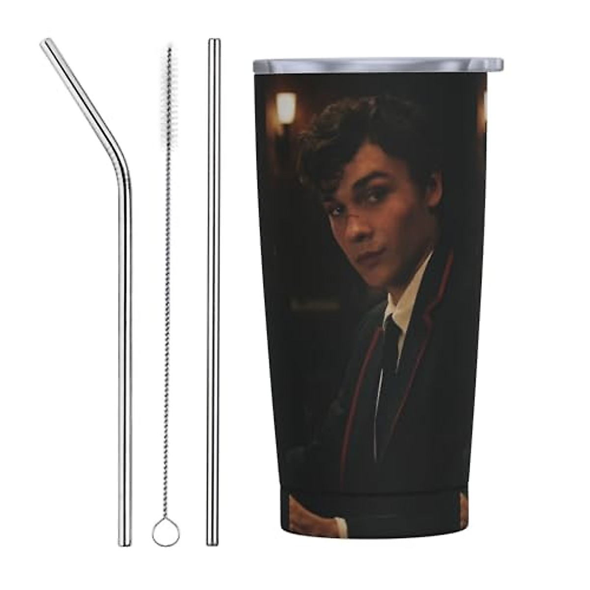 OAEWRE Benjamin Actors Wadsworth Stainless Steel Mug Insulated Tumbler Coffee Mugs with Lids and Straw Double Wall Vacuum Cup 20oz