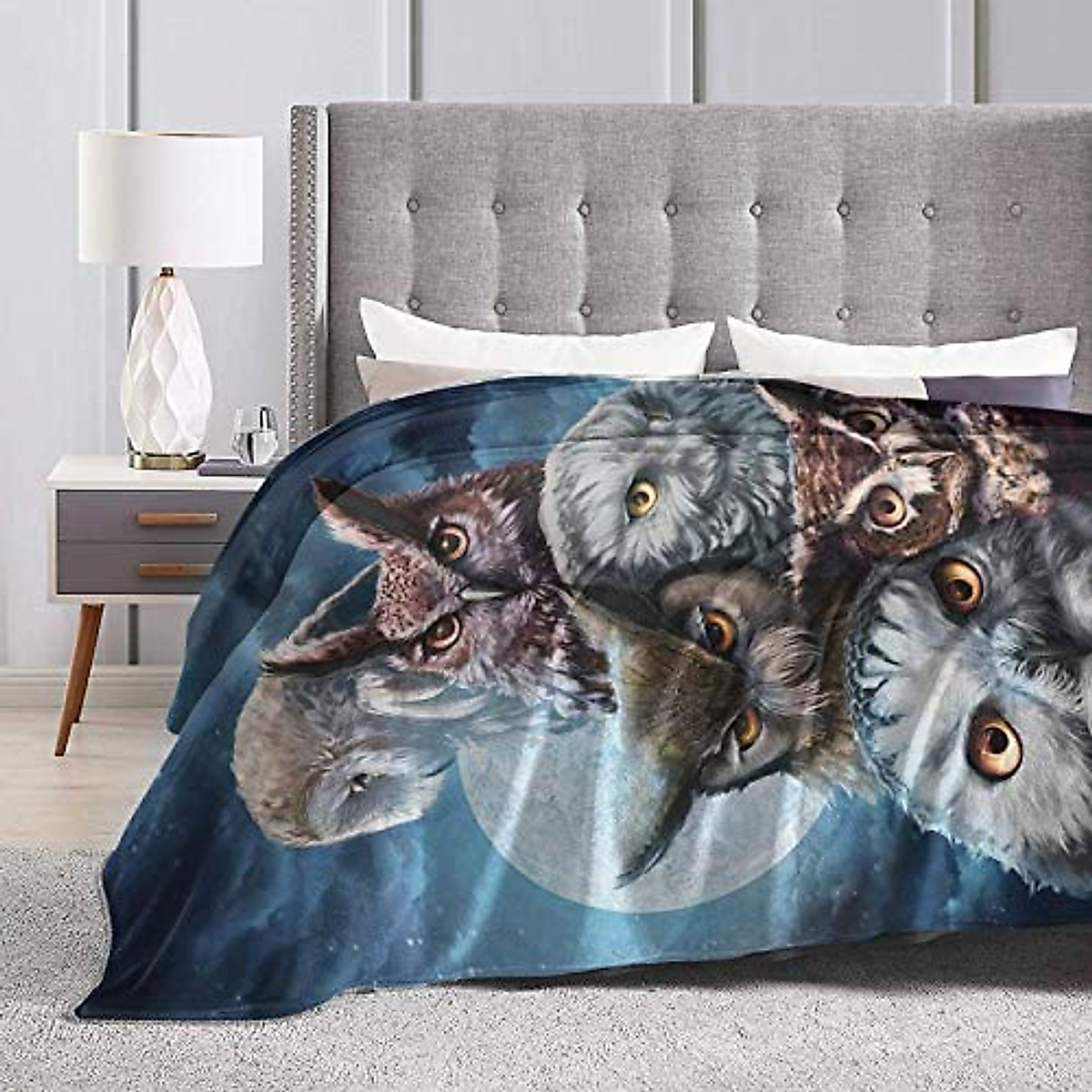 Owl Blanket Owl Blankets and Throws for Adults Owl Lover Soft Throw Blanket 60x80 Inch