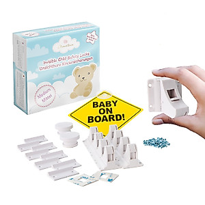 Avantina Cabinet Locks Child Safety I 8X Magnetic Cabinet Locks I Baby Proofing and Easy to Install I for Cabinets and Drawers