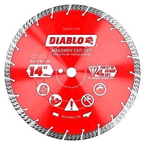 Diablo by Freud DMADST1400 14 in. Diamond Segmented Turbo Cut-Off Discs for Masonry
