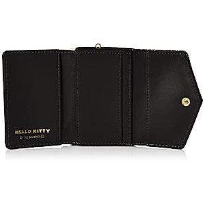 ARDIE(アルディ) Aldi HK71 Women's Tri-Fold Wallet with Gamaguchi Monogram Hello Kitty Black