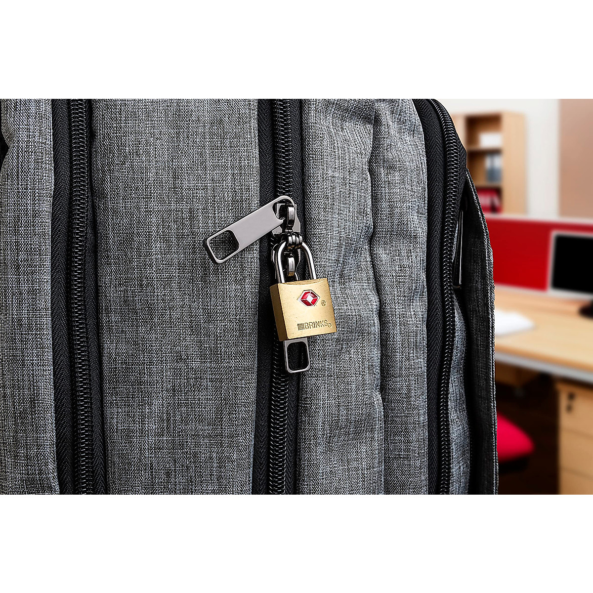 BRINKS - 22mm TSA Approved Solid Brass Keyed Travel Padlock, 2-Pack - Chrome Plated with Hardened Steel Shackle, TSA Approved Lock for Travel and Inspection