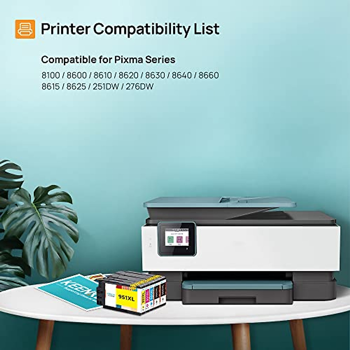 950XL 951XL Ink Cartridges (5 Pack) Replacement for HP 950XL 951XL Combo Work with Pro 8600 8610 8620 8625 8100 8630 8660 Printer