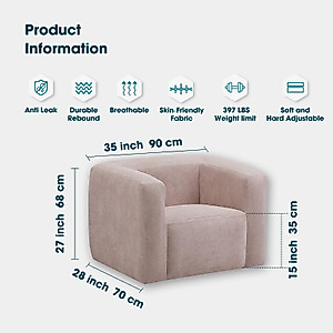 RELXTIME Inflatable Chair Air Couch Outdoor Indoor Sofa,Blow Up Couches for Camping,Patio,Backyards,Livingroom with Air Pump (Pink)