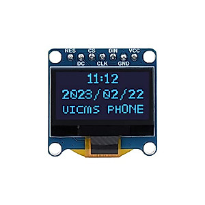 waveshare 0.96inch OLED Display Module, 128×64 Resolution, SPI / I2C Communication, Blue Version