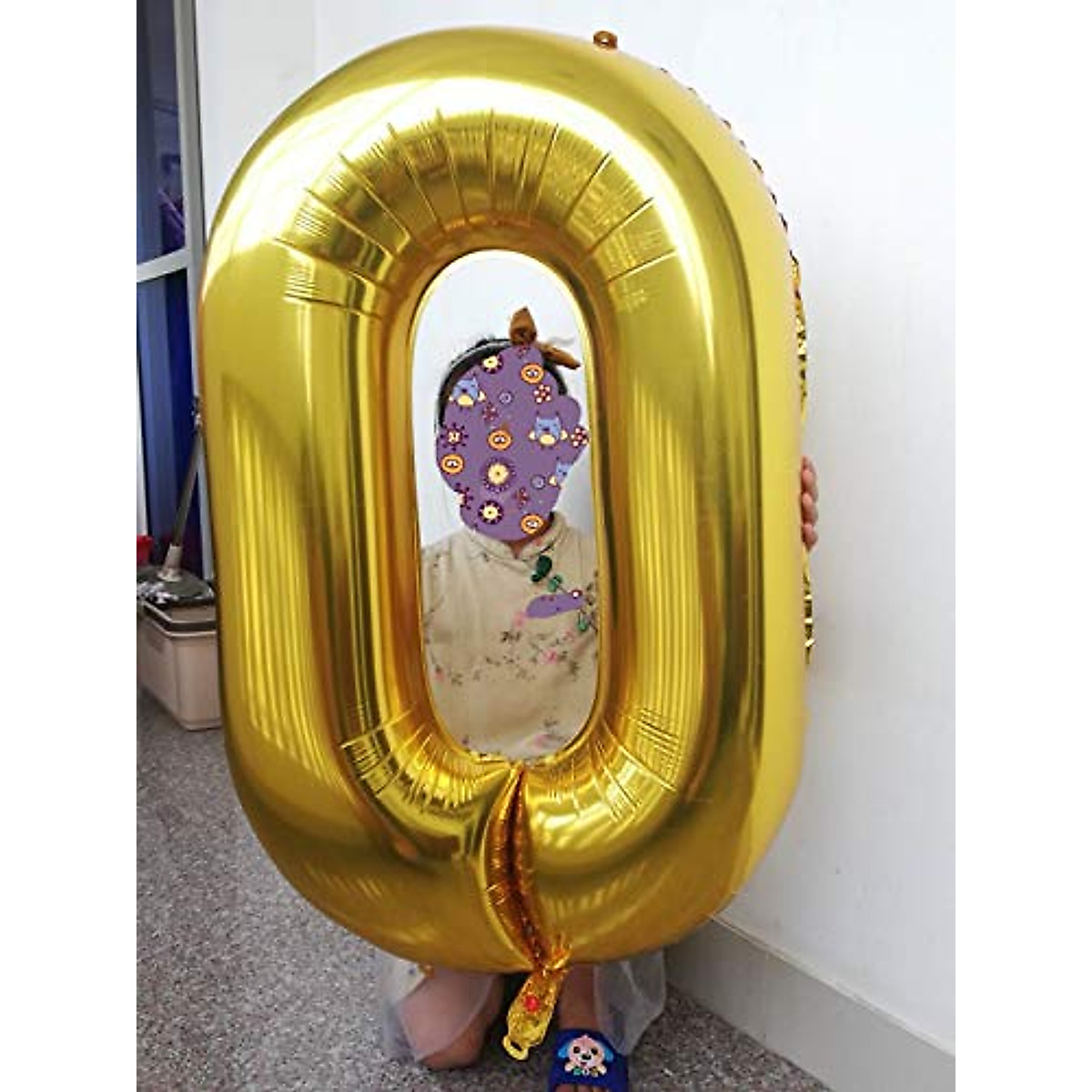 Gold 8 Balloons,40 Inch Birthday Foil Balloon Party Decorations Supplies Helium Mylar Digital Balloons (Gold Number 8)
