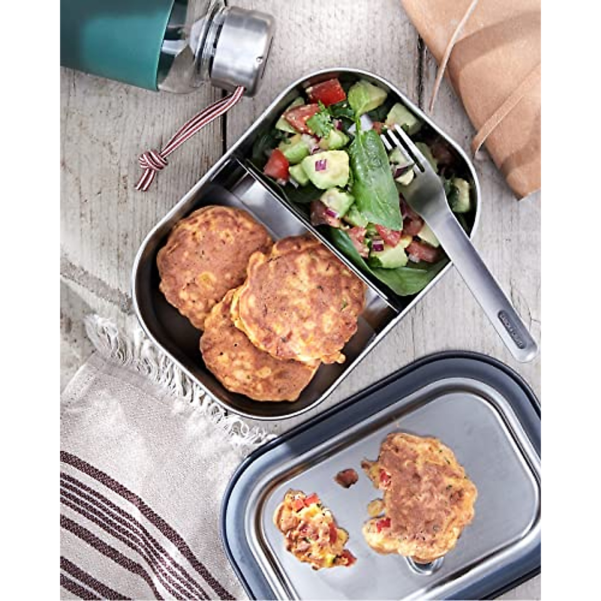 Black+Blum Stainless-steel Lunch Box | Leak-proof Oven Safe Plastic Free Meal Prep Lunch Food Container, Orange, 1000ml / 34 fl oz