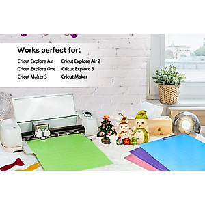 Colemoly 12x12 Cutting Mat 9 Pack Variety for Cricut Maker 3/Maker/Explore 3/Air 2/Air/One 2 Pack Mats Scrapers Sticky Cricket Cut Card Non-Slip Replacement Accessories Standard Light Strong Frabic