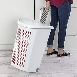 Sterilite Laundry Hamper, 2 Bushel, White , Pack of 3