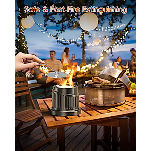 Trushome Tabletop Fire Pit - High Heat-Resistant Ceramic Firepit with Fire Extinguisher, Double Layer Smokeless Firepit, Ideal for Valentine's Day, Birthdays, White Elephant Gifts