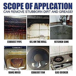 WKHOEOYV Bubble Cleaner Foaming Heavy Oil Stain Cleaner, All Purpose Bubble Cleaner Kitchen Deep Cleaning Spray, All-purpose Rinse-free Cleaning Spray, Stubborn Grease Grime Remover (1PCS*100ML)