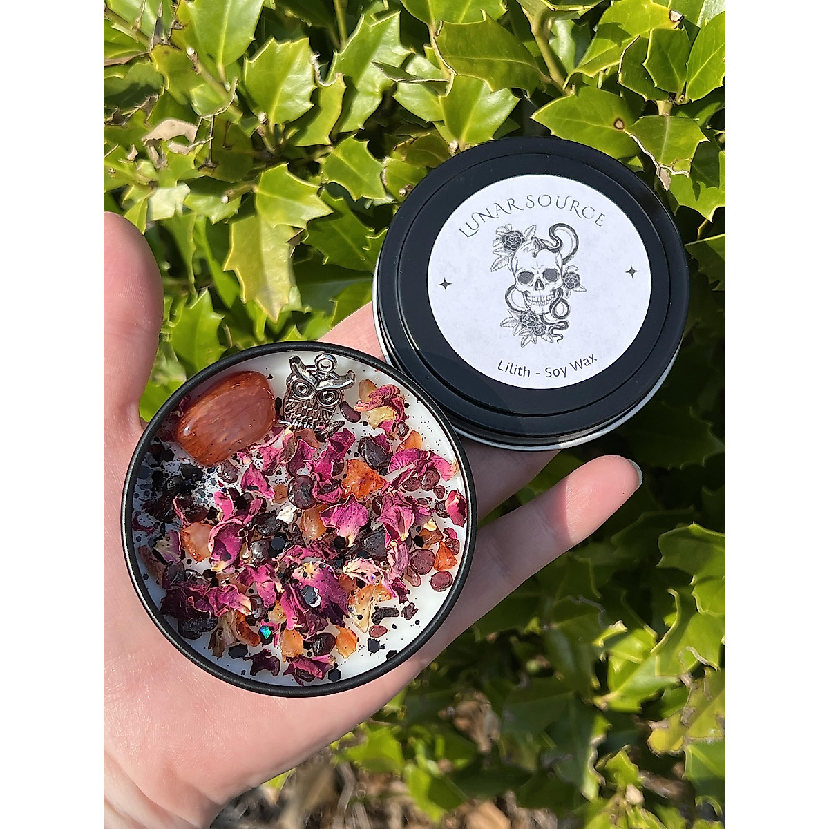 Lilith Candle | Witchcraft Pagan Witch Herbal Intention Dark Moon Goddess Lilit Temptress Spell Ritual Altar Devotee Offering Scented Gift