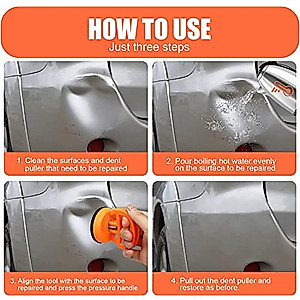 Car Dent Puller,Dent Removal Kit,2 Pack Car Dent Puller Kit Handle Lifter,Powerful Car Dent Remover,Suction Cup Dent Puller and Paintless Dent Repair Kit for Car Body Dent,Glass,Tiles and Mirror