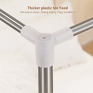 Stainless Steel Canopy Bed Frame Queen Size, Bed Post Poles Bed Canopy Frame, Thicken Bed Frame Bracket for Metal Bed Wood Bed Mosquito Curtains Bedroom Decor