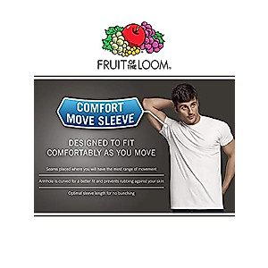Fruit of the Loom Men's Stay Tucked V-Neck T-Shirt, Extended Sizes - Black/Grey - (Pack of 6) , 3X-Large