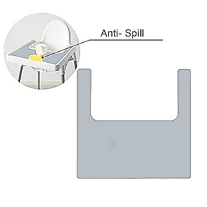 Placemat for IKEA Antilop Baby High Chair, Silicone Mat for Antilop Baby High Chair Tray Accessories, Foods Place mat for Toddlers and Babies, BPA Free