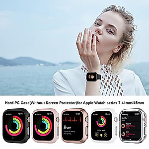 5 Pack Case for Apple Watch 45mm Series 7 Series 8, Haojavo Hard PC Frame Ultra-Thin Scratch Resistant Bumper Protective Cover for iWatch 45mm Accessories(No Screen Protector)