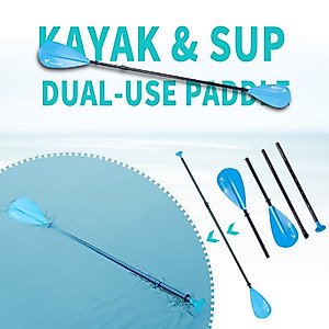 Freein SUP Inflatable Stand Up Paddle Board with Kayak Seat,Paddle Boards for Adults, Accessories sup Pump Adaptor,sup Kayak Paddle（White,10'6"