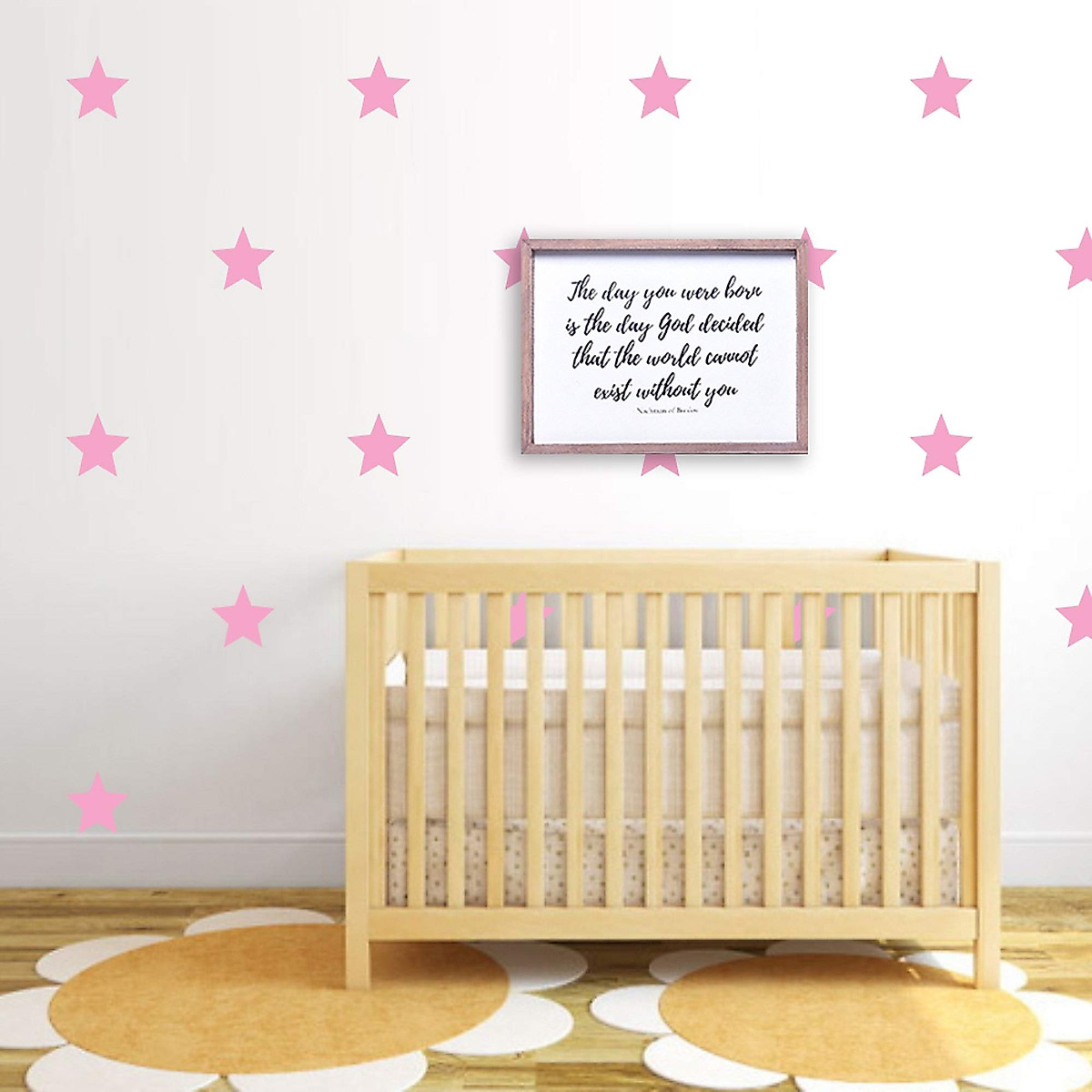 Generic The Day You Were Born Nursery Wall Art - Religious Wall Art | Nursery Prints | Quote Wall Art | Baby Boy Nursery | Baby Girl Nursery | Expecting Mom Gift 12x16 Brown