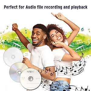 PlexDisc CD-R Blank Discs 700MB 52X Logo Top Recordable Media - 50 Pack Cake Box (FFP) Blank CDs CDR Disc