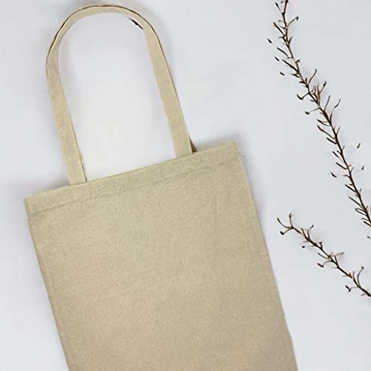 PALM NAKI 100% Cotton Tote Bag - Reusable Economical Cloth Bag, Lightweight Cotton Shopping Bag, Versatile Convenient Cotton Tote Bag (5 Pack)