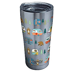Tervis Triple Walled Trailer Bears Insulated Tumbler Cup Keeps Drinks Cold & Hot, 20oz, Stainless Steel