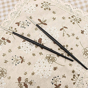 Fdit 304 Stainless Steel Chopstick Japanese Sushi Chopsticks Tableware Set for Sushi Restaurant Home(Silver Black)