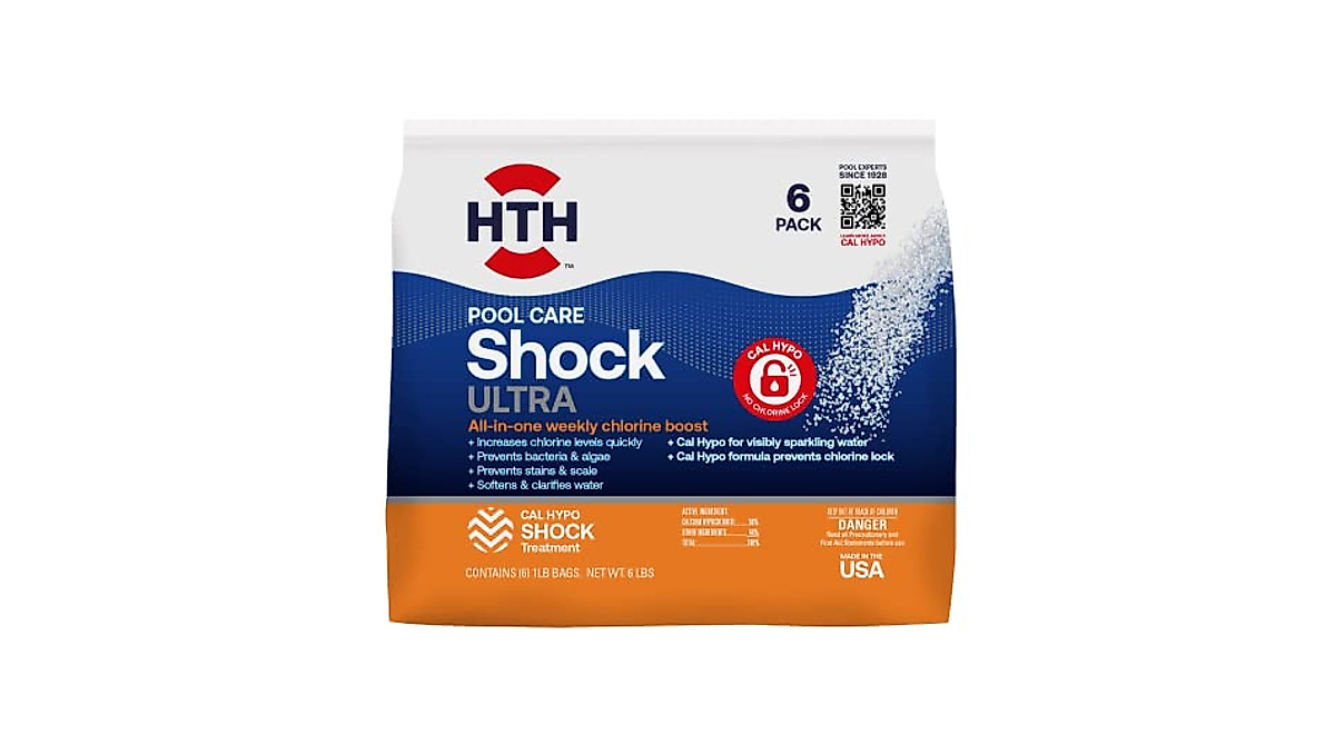 HTH Pool Care Shock Ultra - Powerful Pool Chlorine Shock for All Pools