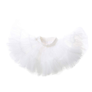 Baby Tutu Skirt Toddler Little Girls'Ballet Dance Tulle Skirt 1-10T White