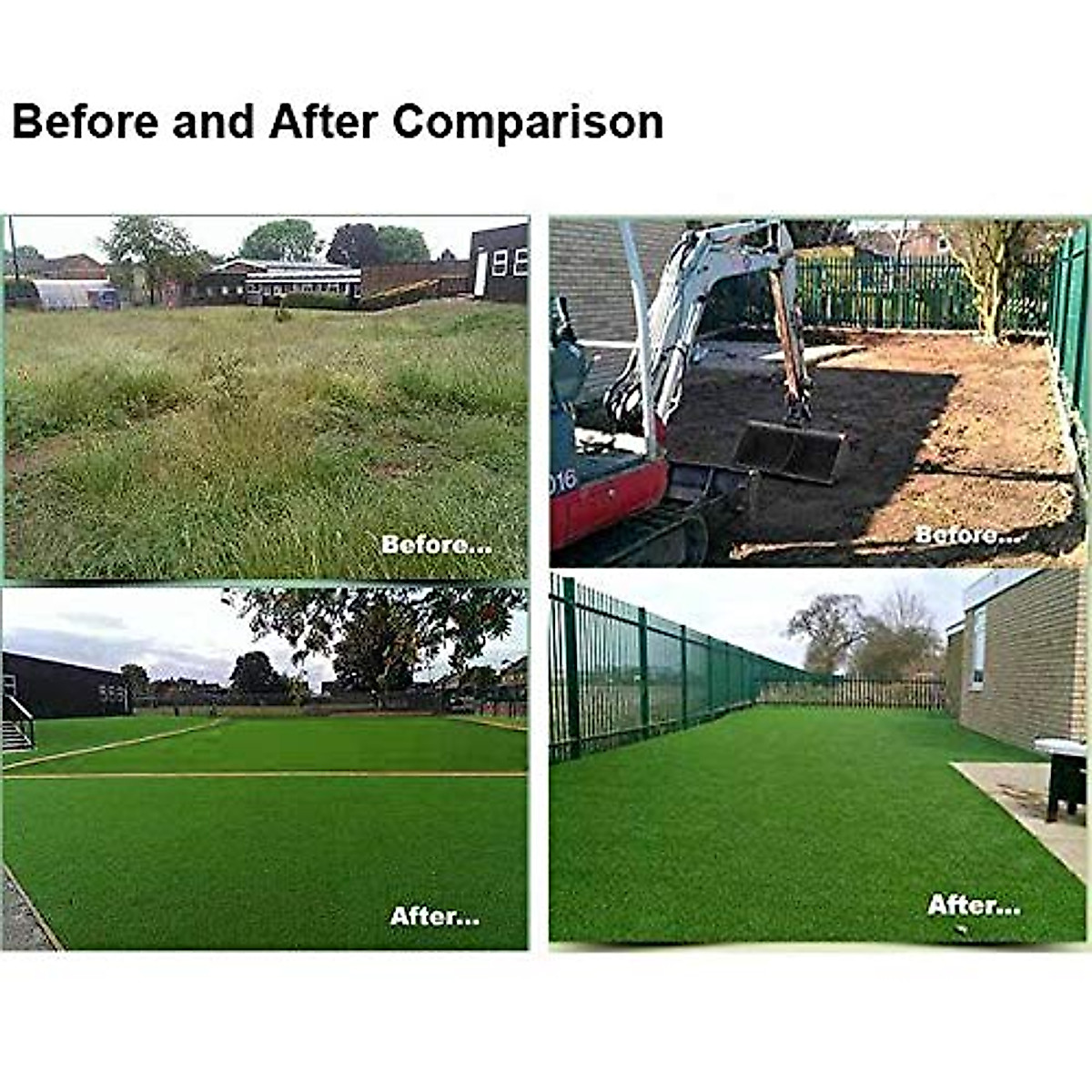 PET GROW PG1-4 Artificial Grass Rug 6.5 FT x10 FT(65 Square FT), Realistic Indoor Outdoor Garden Lawn Landscape Patio Synthetic Turf Mat- Thick Fake Faux Grass