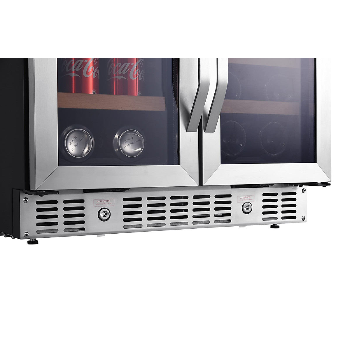 EdgeStar CWB1760FD 24 Inch Built-In Wine and Beverage Cooler with French Doors