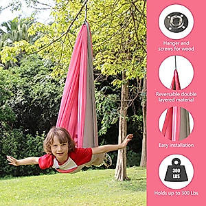 Indoor Sensory Swing for Kids, Therapy Swing for Kids with Special Needs | Autism Sensory Needs | Kids Sensory Hammock, Holds up to 300lbs