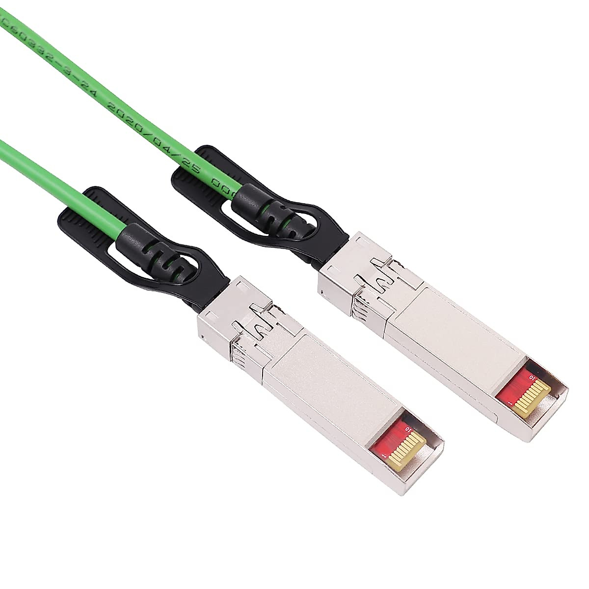 [Green Colored] 3m 10G SFP+ DAC Twinax Cable, 10Gbase-CU SFP+ Copper Cable, Compatible for Cisco SFP-H10GB-CU3M, Ubiquiti, Juniper, Mellanox, Mikrotik, Netgear, Supermicro, Open Source Switches