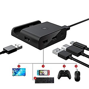 Switch Dock for Nintendo Switch/Switch OLED, Charging for Switch Lite. Perfect Upgrade Portable Nintendo Switch Dock. Charging Dock for All Switch Versions. and Android Phone with Type C Interface