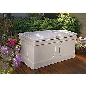 Suncast Indoor/Outdoor 99 Gallon Large Deck Box, Taupe