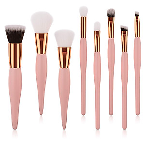 Hot Makeup Brushes Eyebrow Makeup Foundation Brush Tools Wooden 8PCS Cosmetic Brush Sets Eyeshadow Brush Girls Makeup Brushes