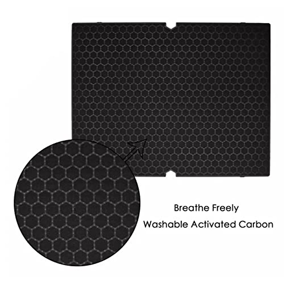 Nispira 116130 5500-2 Air Purifier Replacement Filter H for Winix 5500-2 AM80 True HEPA Activated Carbon 16.25 L x 12.5 W x 1.5 TH, 1 Set