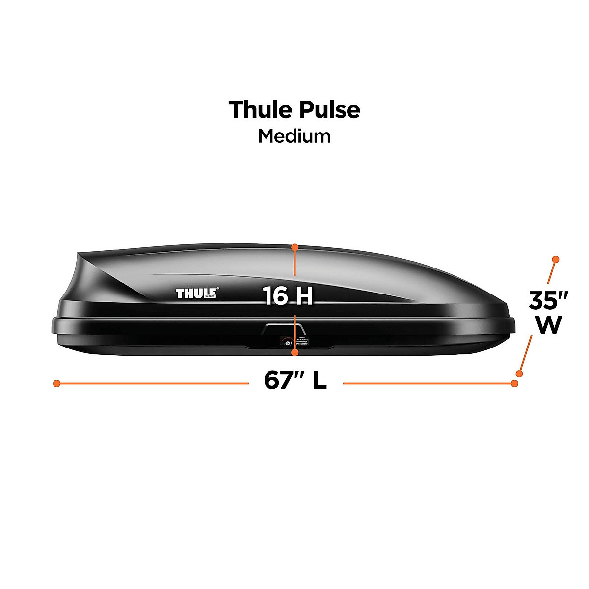 Thule 614 Pulse Rack, Medium, Black