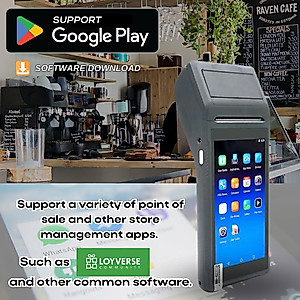 POS PDA Q2i Receipt Printer 58mm High Speed Thermal Printer with Android 8.1, 5.5’’ Touch Screen. Handheld Mobil Point of Sale Tablet. Scan1D barcodes. Support 3G. 1GB RAM + 8GM ROM