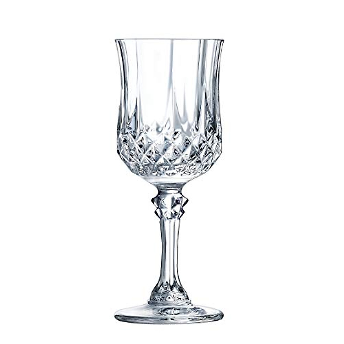 Cristal D'Arques Longchamp 2 Ounce Cordial Glass, Set of 6, 6 Count (Pack of 1), Clear