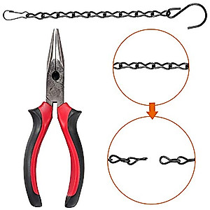 2 Pack Hanging Chain for Bird Feeders, Planters, Lanterns and Ornaments (9.5 Inch, Black)